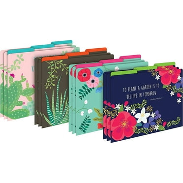 Barker Creek Designer File Folders, Happy, Multicolor, Multi-Design Set ...
