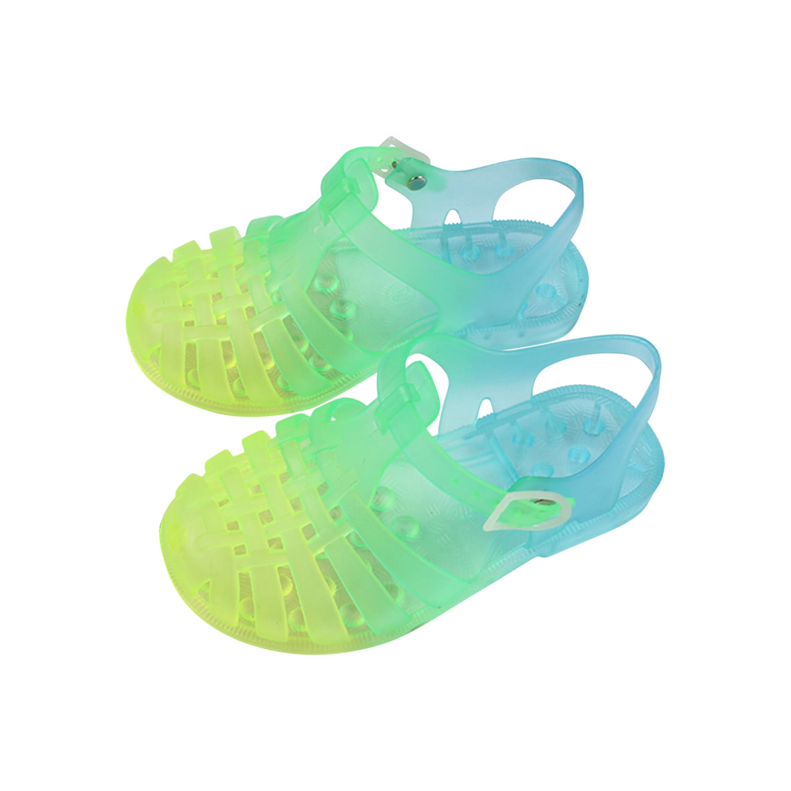 Fridja Toddler Sandles Girls Gradient Jelly Sandals Rubber Sole Closed ...