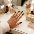1 Set Fashionable Adjustable Rings Opening Jewelry Finger Rings Alloy ...