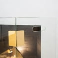 Barton Premium Tempered Glass Fireplace Screen, 3-Panel 47" x 30" Glass ...