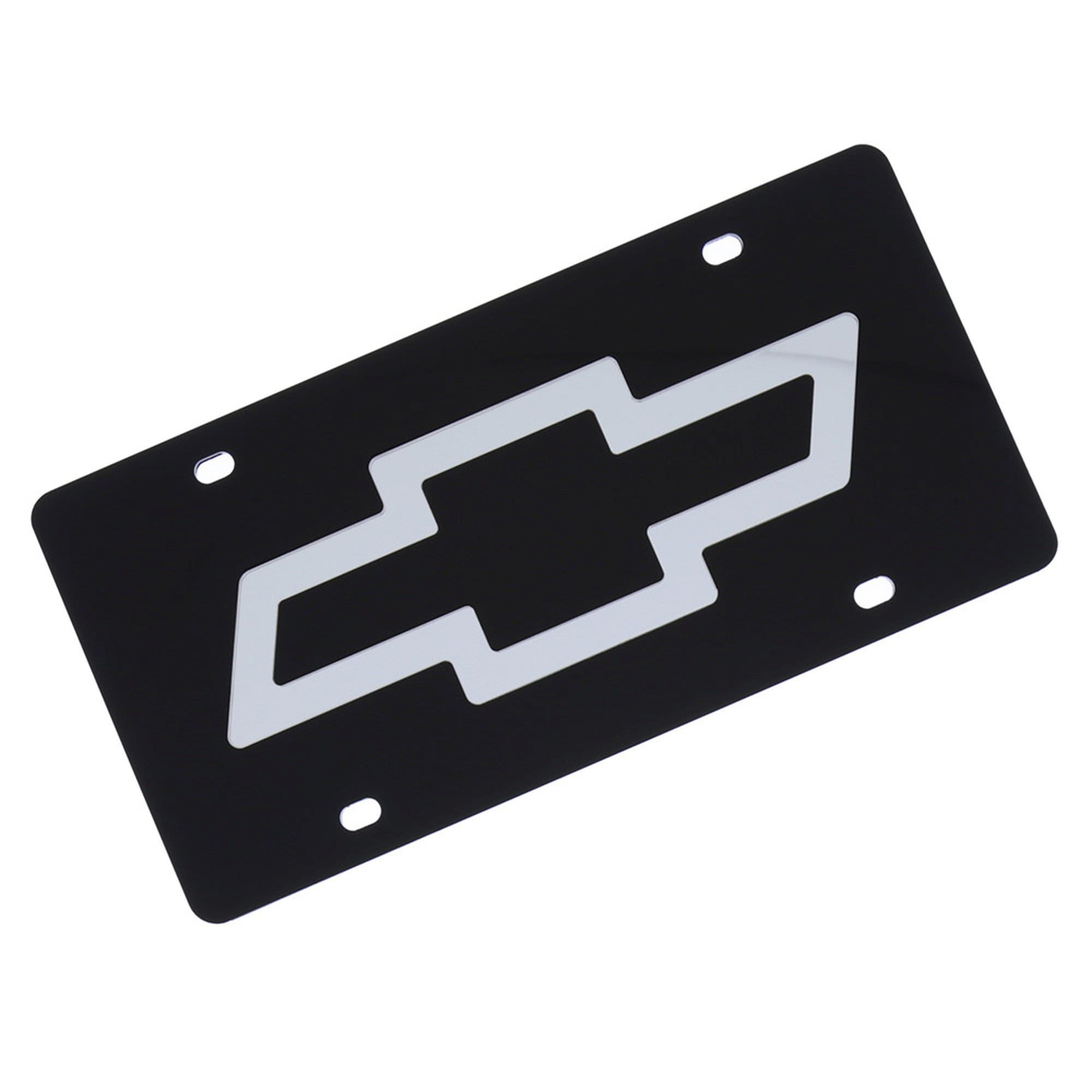 Chevrolet Logo License Plate (Silver On Black) - Walmart.com