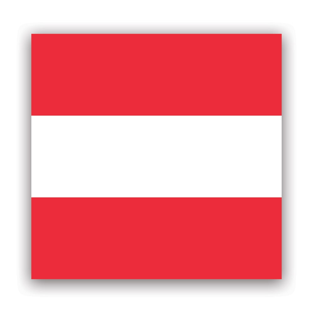 Austrian Flag Sticker Decal - Self Adhesive Vinyl - Weatherproof - Made ...