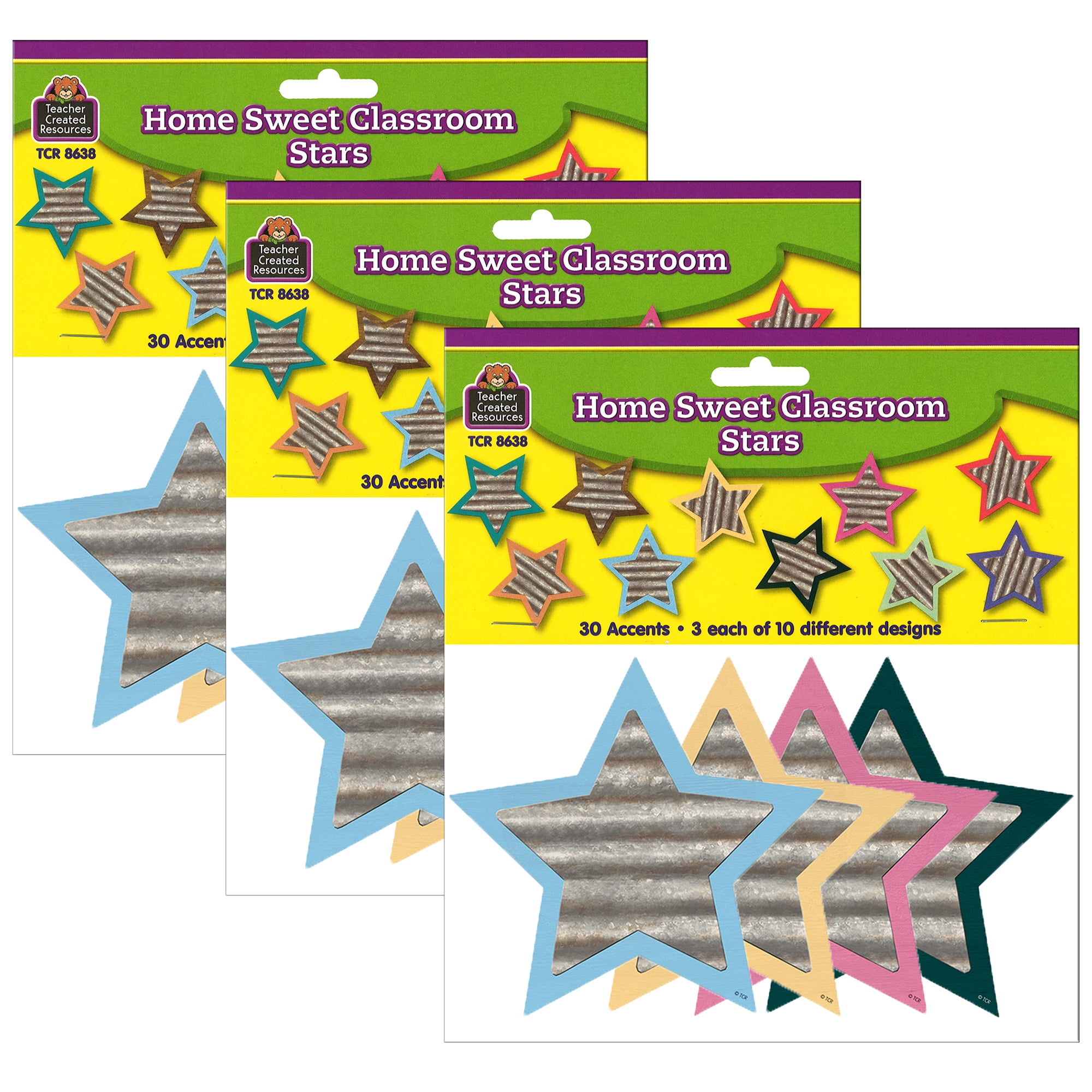Teacher Created Resources Home Sweet Classroom Stars Accents, 90 Pieces ...