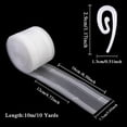 Transparent Wave Pleat Curtain Tape -10 Yards/100 Hooks White Nylon ...
