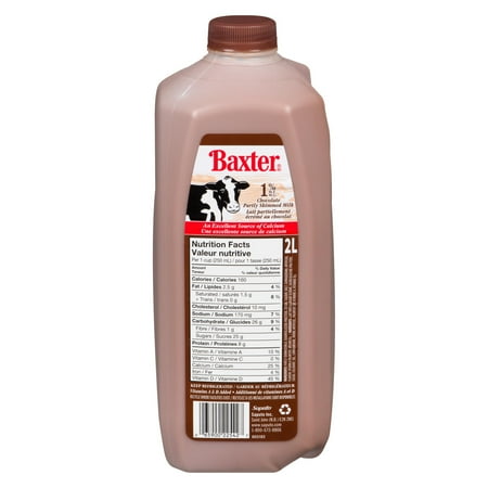 Baxter 1% Chocolate Partly Skimmed Milk, 2 L - Walmart.ca