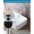 2 Pack Metal Bathroom Sink Drain with Overflow, Pop Up Detachable ...