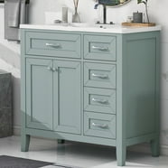 Design Element Austin 60" Vanity Base Only in Walnut - Walmart.com