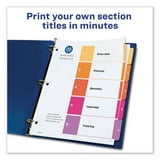 "Customizable Toc Ready Index Multicolor Dividers, 5-Tab, Letter ...