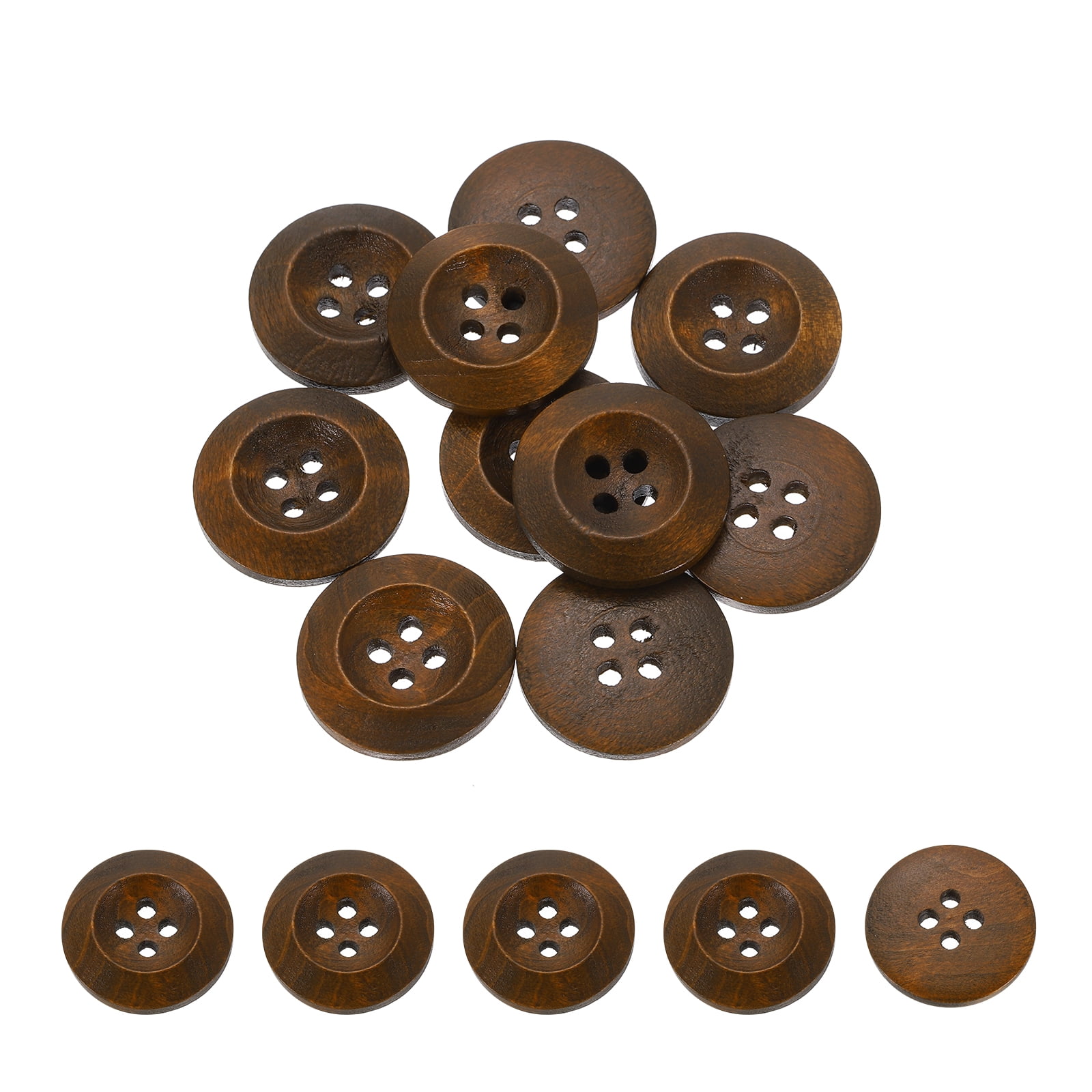 Click here for Uxcell 100pcs Wooden Buttons 0.79 4 Hole Round Woo... prices