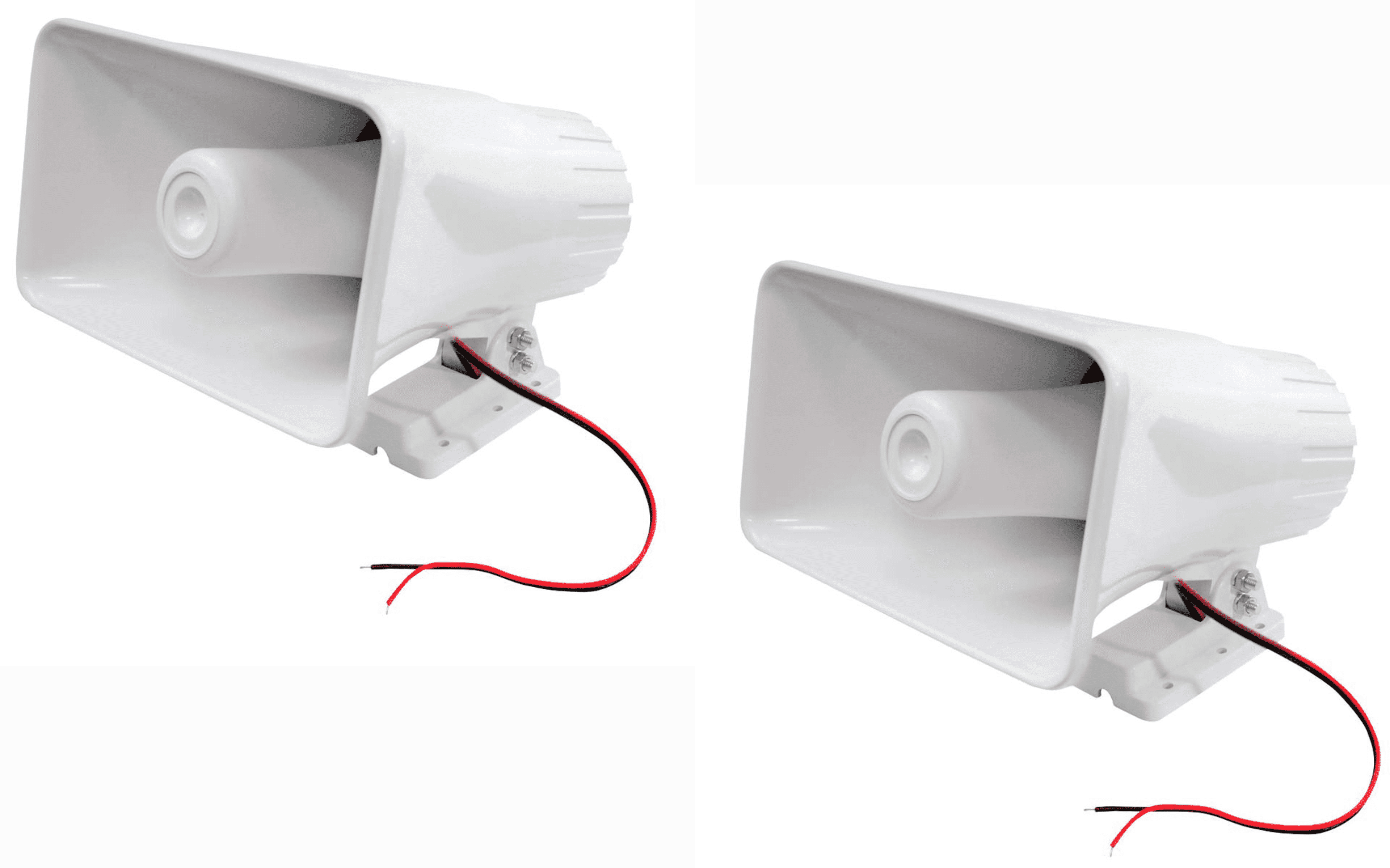 2 Pack 8" PA Power Horn Loud Speaker 40W Indoor Outdoor 80 Watt Max ...