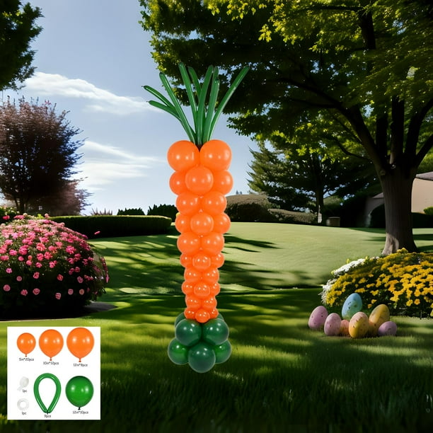 Carrot Shape Latex Balloon DIY Easter Balloons Set for Celebrations ...