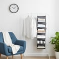 2 Pcs Hanging Closet Organizer, 6-Shelf Storage with 2 Side Pockets and ...