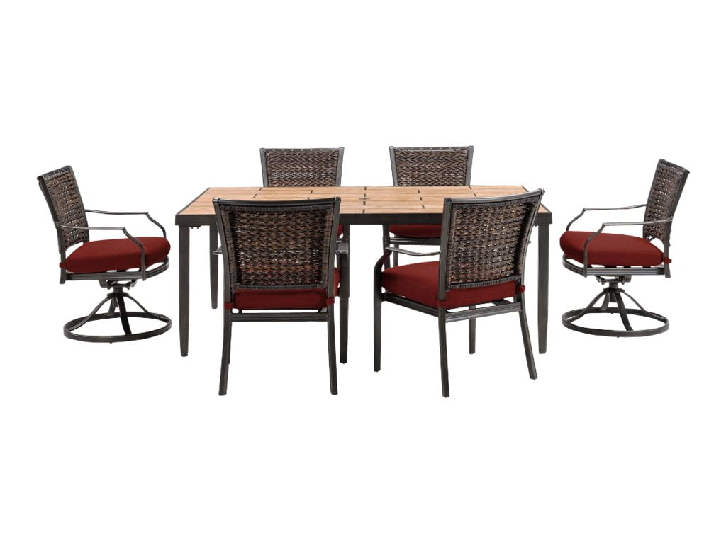 Hanover Mercer Dining Set - Furniture set - 7-piece (dining table, 4 ...