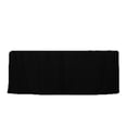 AUQ Open Back Fitted Polyester Rectangle Tablecloth 72"X30" Black ...