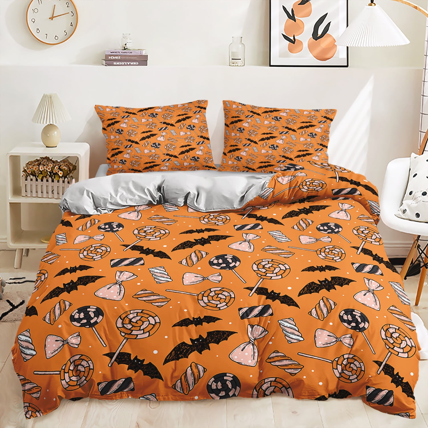 Hosima 3 Piece 3D Digital Printed Duvet Cover Full Size Halloween ...
