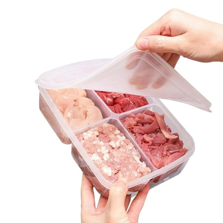 7pcs Meal Prep Large Capacity Clear Food Storage Container With Lid ...