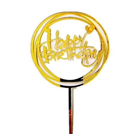 Acrylic Baby Shower Birthday Party Round Love Cake Cake Topper;Birthday ...