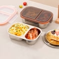 304 Stainless Steel Divided Lunch Container, 800Ml Leak Proof Meal Prep ...
