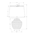 Lighting, 20"H, Table Lamp, Cream Concrete, Ivory / Cream Shade, Modern ...