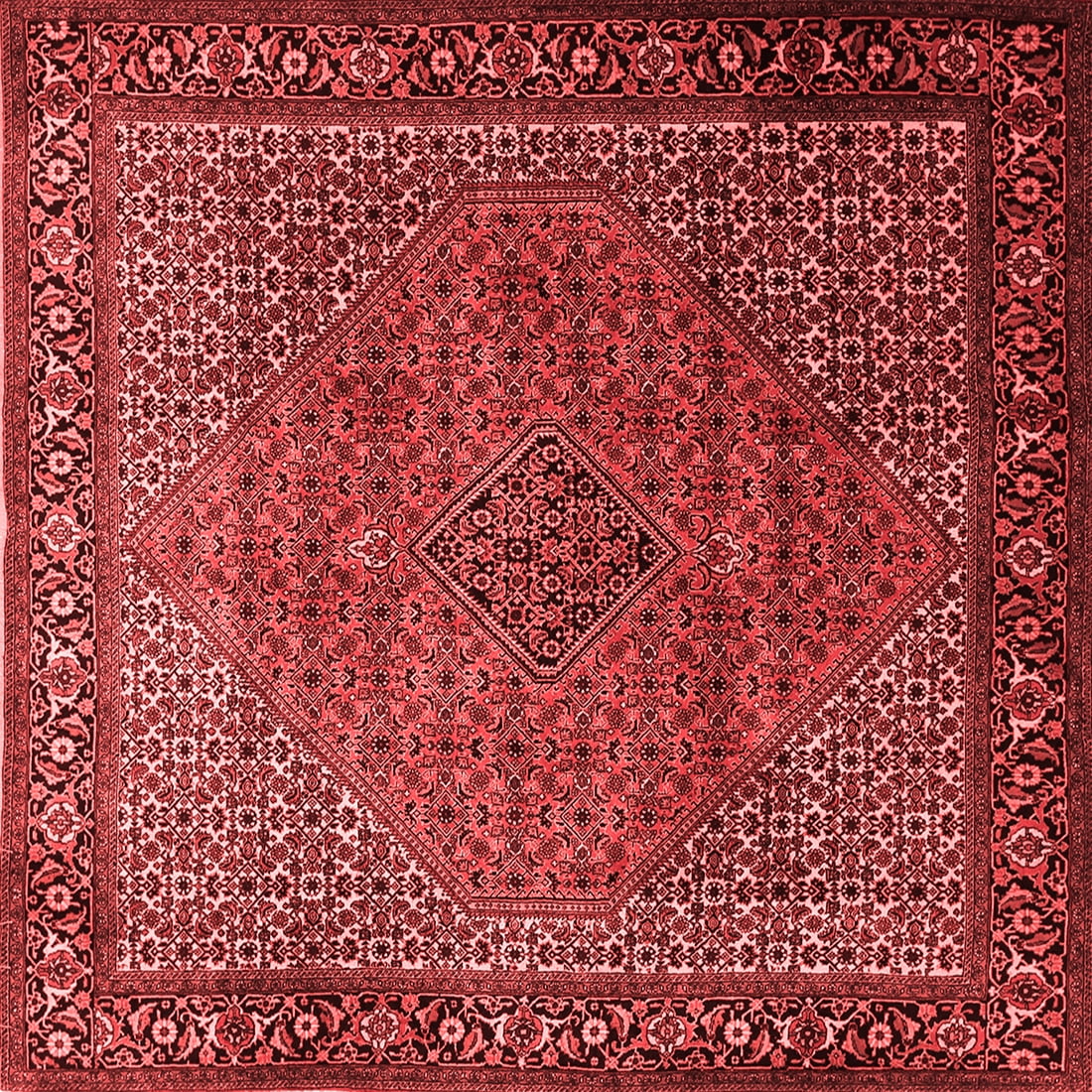 Ahgly Company Indoor Square Persian Red Traditional Area Rugs, 6 ...
