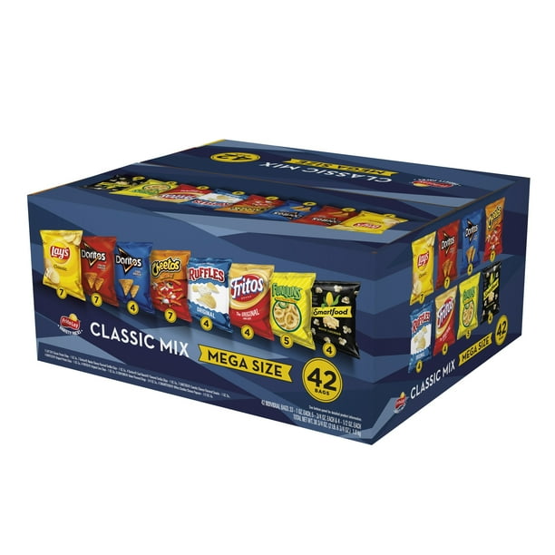 Frito-Lay Classic Mix Mega Size Variety Pack, 42 Count - Walmart.com ...