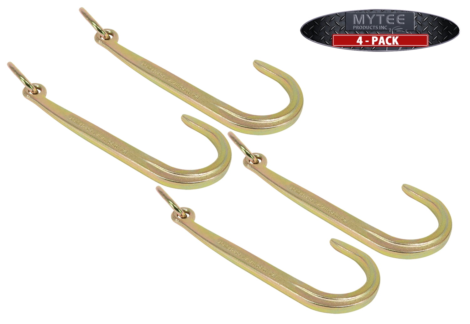 Mytee Products (4 Pack) 15" Inch J Hook Heavy Duty Grade G70 Tow Axle ...