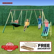 Backyard Discovery Tucson Cedar Wooden Swing Set - Walmart.com