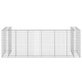 vidaXL Gabion Wall for Garbage Bins Galvanized Steel Stone Basket ...