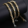 5mm Byzantine Box Link Necklace Chain Stainless Steel Jewelry For Men ...
