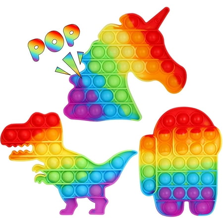 Simple Dimple Fidget Toys Set, Push it Pop Bubble Sensory Fidget Toy ...