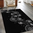 Black Shell Coastal Washable Rug 4x6 Area Rug for Living Room Bedroom ...