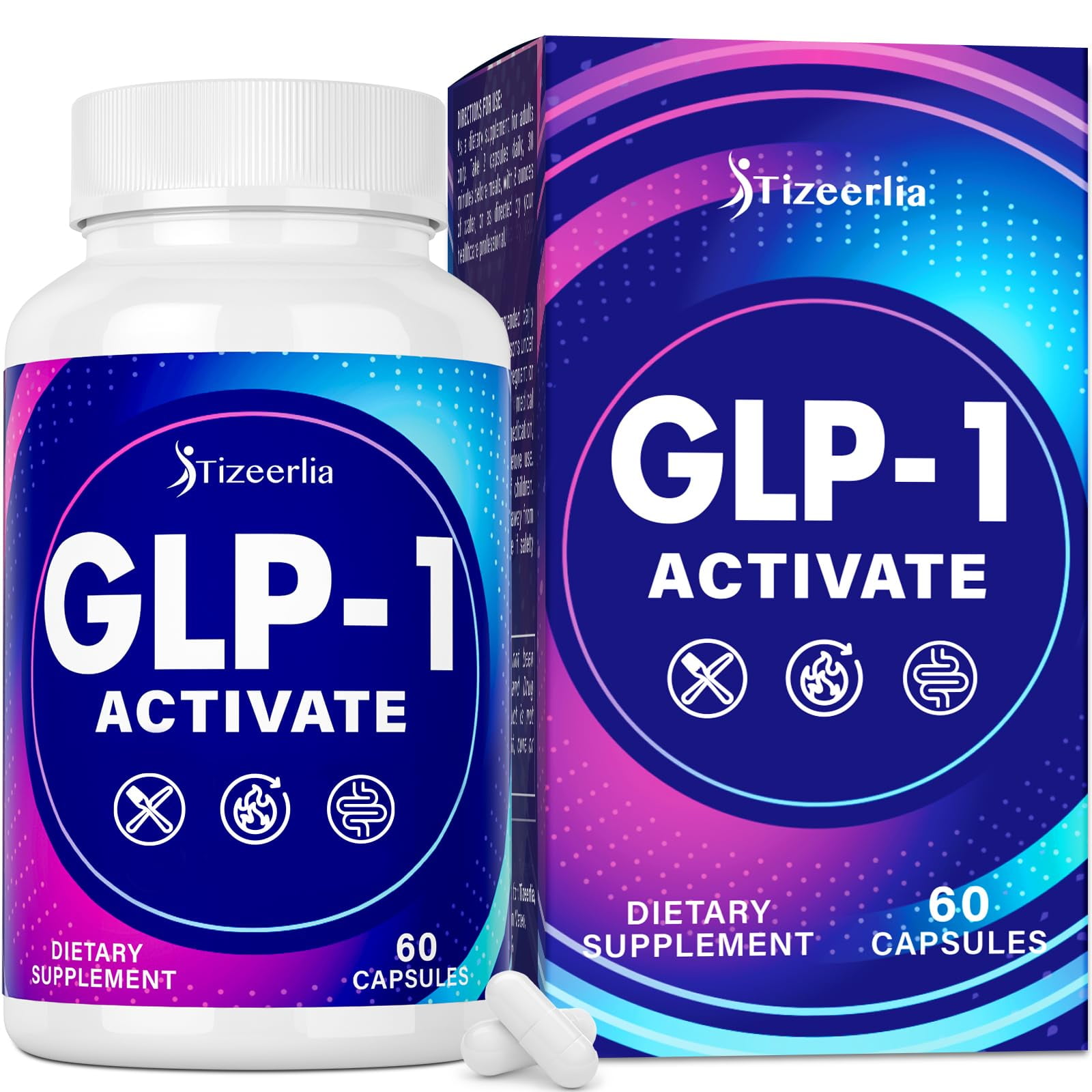 GLP-1 Activate, with Naturally GLP-1 Probiotic, Hops & Green Tea Extract, GLP1 Supplement for ...