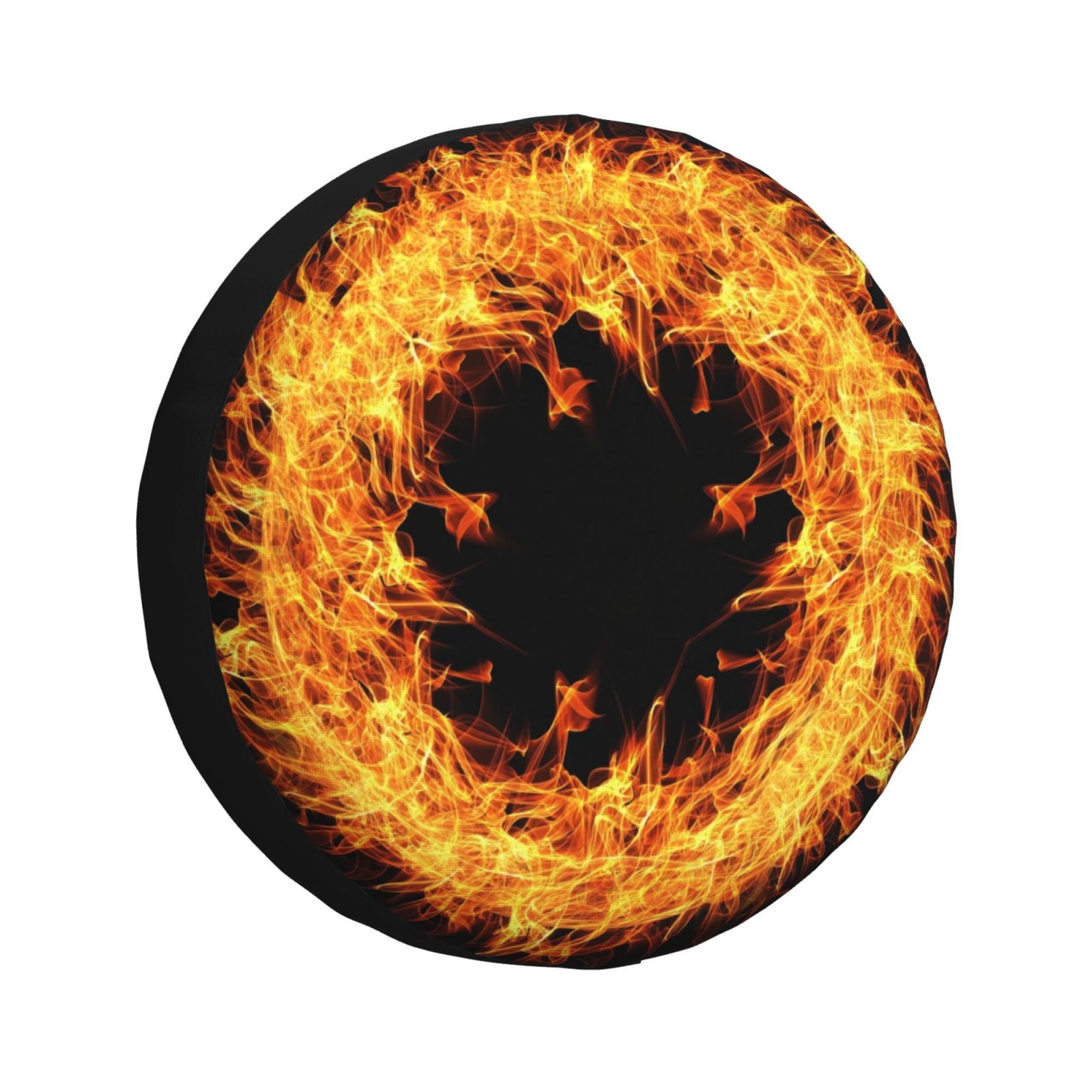 DouZhe Waterproof Spare Tire Cover, Fire Flame Ring Prints Adjustable ...