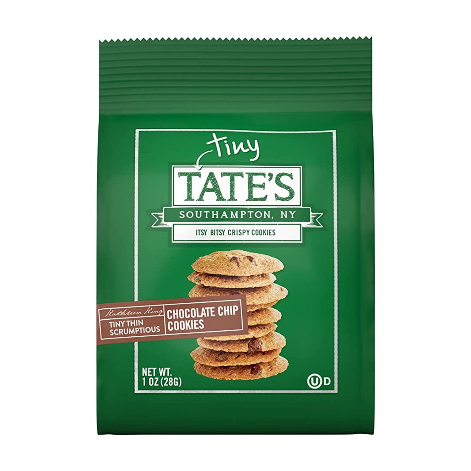 Tate’s Bake Shop Chocolate Chip Cookies, 16 – 2 Cookie Snack Packs (2 ...