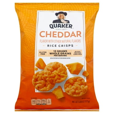 3 Pack Quaker Rice Crisps with Cheddar Flavour, Gluten Free Snacks, 0. ...