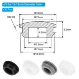 Uxcell 12mm Diameter Silicone Round Snap, 30 Pcs in Type Locking ...