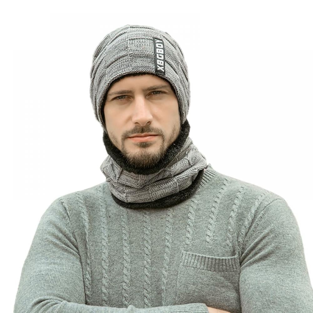 Click here for Generic Beanie Hat Scarf Set Men Autumn Winter Flu... prices