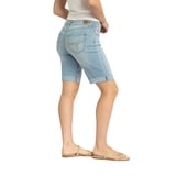 Jordache Women's High Rise Bermuda Shorts, Relaxed Fit, Stretch Denim ...