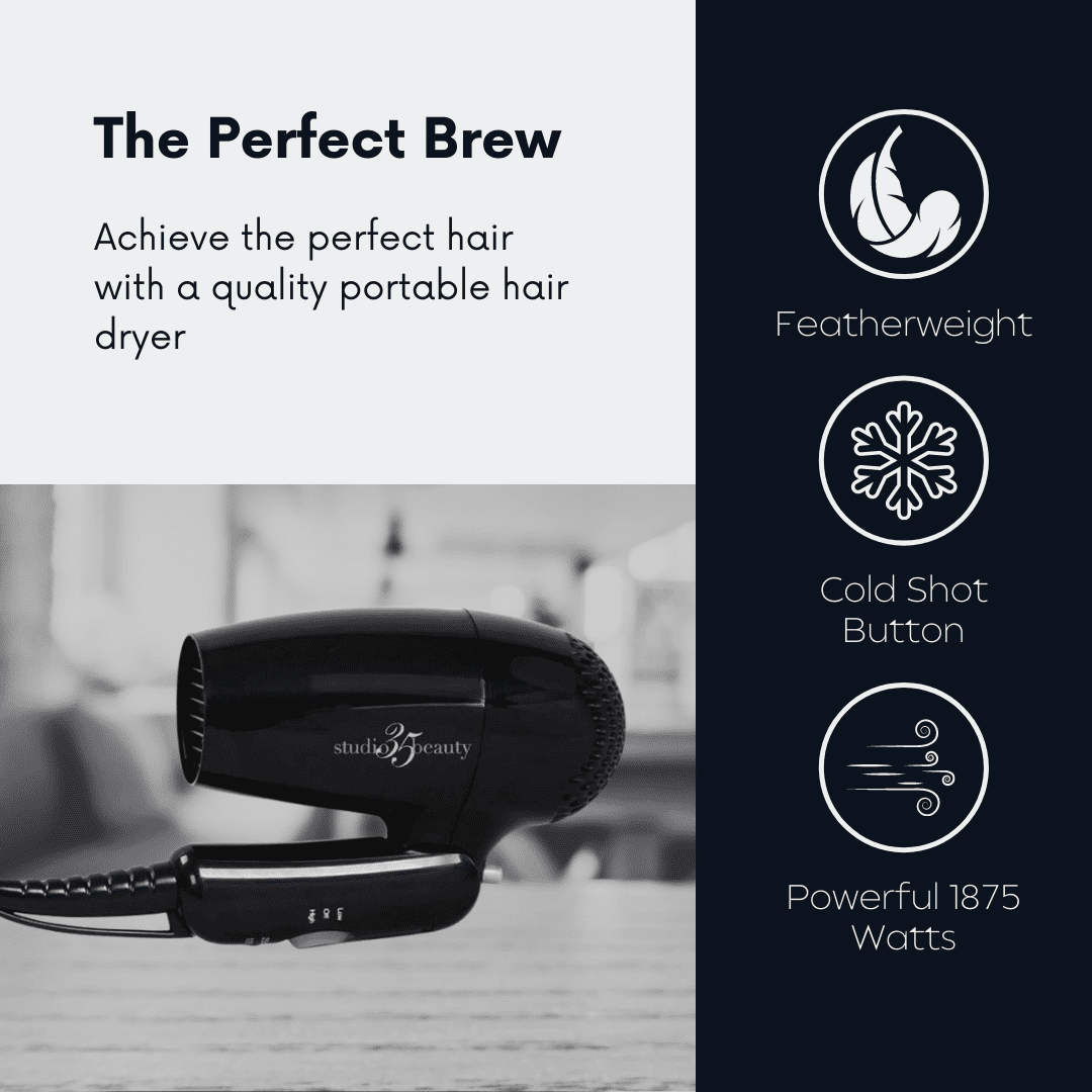 Studio 35 Beauty Travel Worldwide Dual Voltage Foldable Compact Mini ...