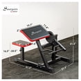 Bicep Curl Bench 2-in-1, Preacher Curl Machine with Adjustable Seat ...