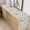 Animal Alphabets Table Runner 13 x 90 Inch, Cartoon Colorful Simple ...