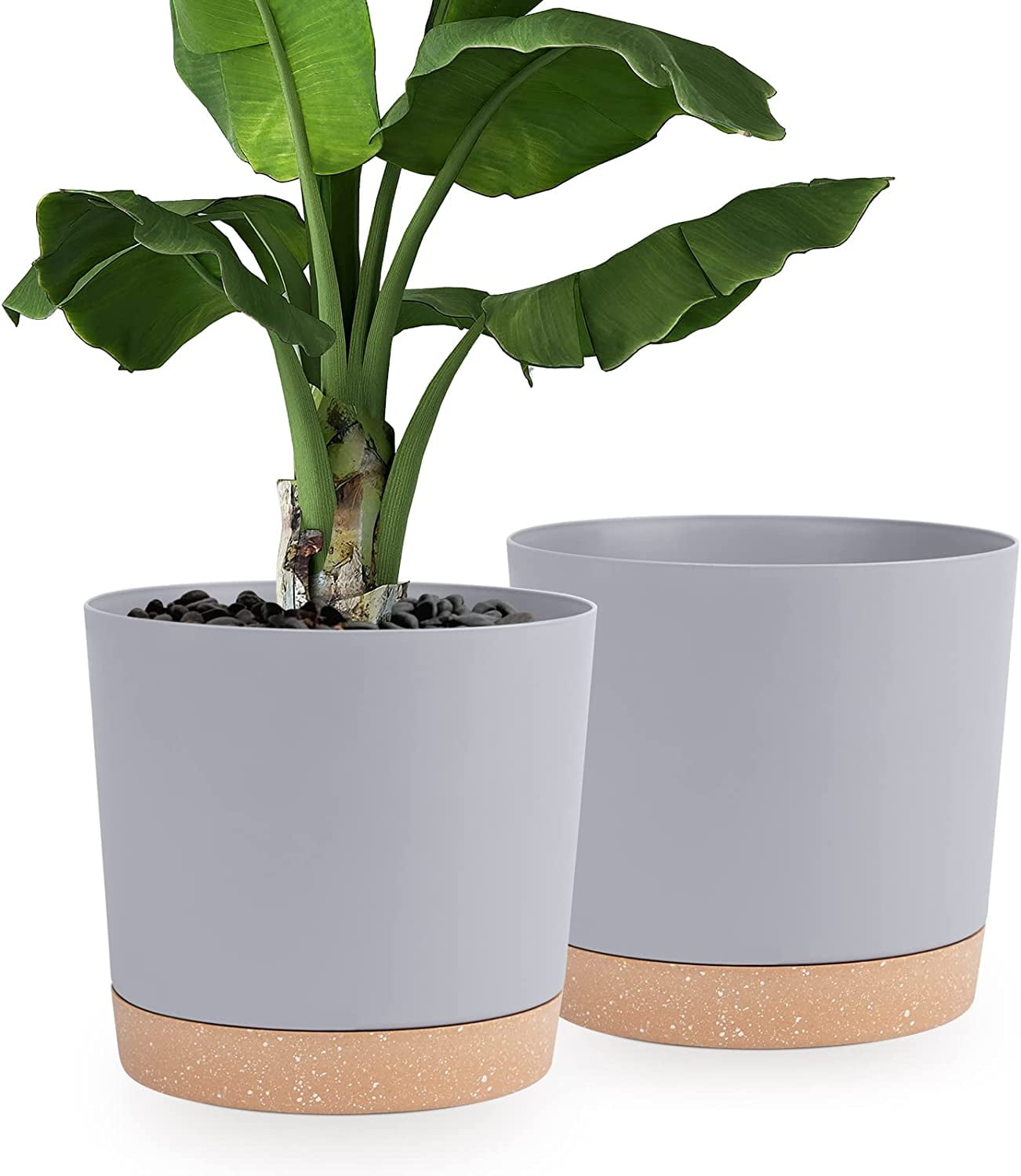 QCQHDU Plant Pots Set of 2 Pack 12 inch,Planters for Indoor Plants with ...