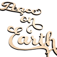 Krafty Supply 1/4" MDF Peace on Earth Wood Words | Craft Letters Cutout ...