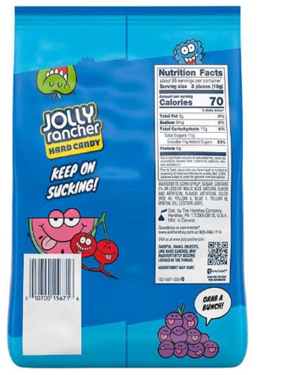 5 lb Jolly Rancher Bulk Candy Variety Pack - Individually Wrapped in ...