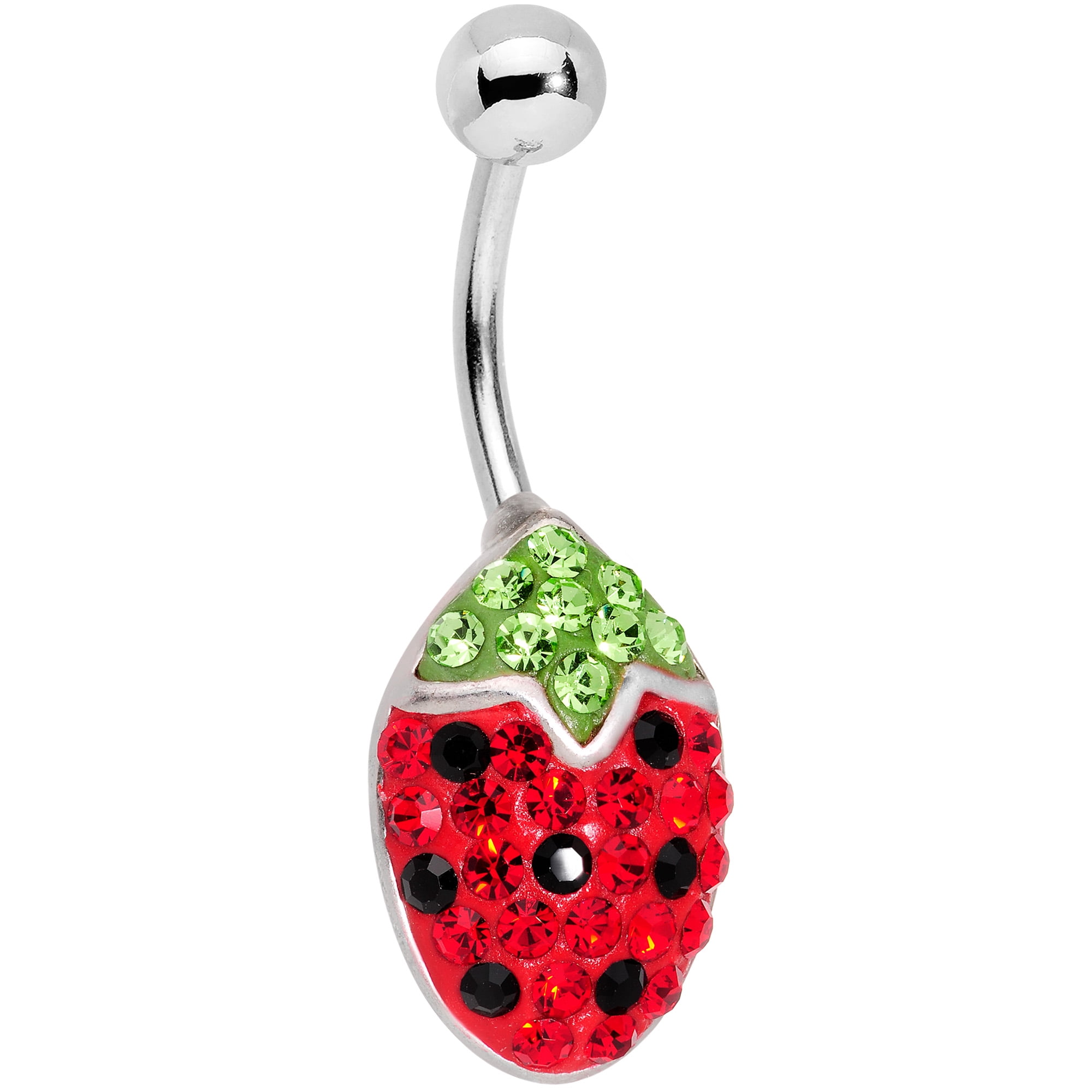 Body Candy 316L Stainless Steel Navel Ring Piercing Green Red Black ...