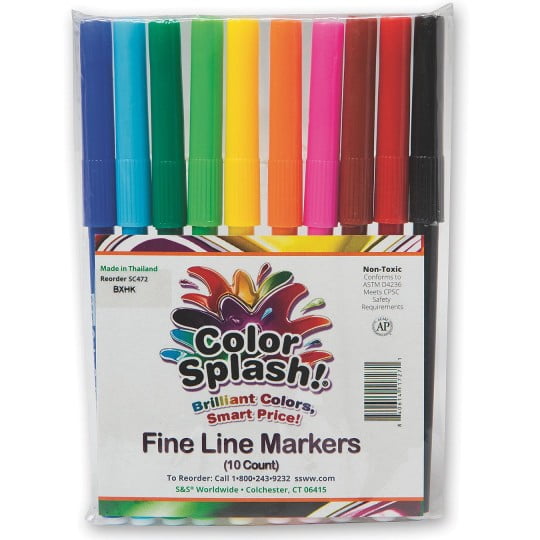 (Price/10 /Pack)Color Splash! Fine Line Markers - Walmart.com