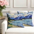 Abstract Coastal Throw Pillow Covers 20 x 20 Inch Pillow Covers Set of ...