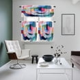 Abstract Art Kitchen Curtains Valance and Tier Set Simple Style ...