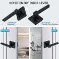 Black Exterior Door Handle with Lock and Keys, Keyed Entry Door Lock ...