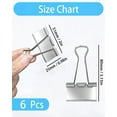 Large Binder Clips 2in Paper Clamps 6PCS File Clip for Office and Home ...